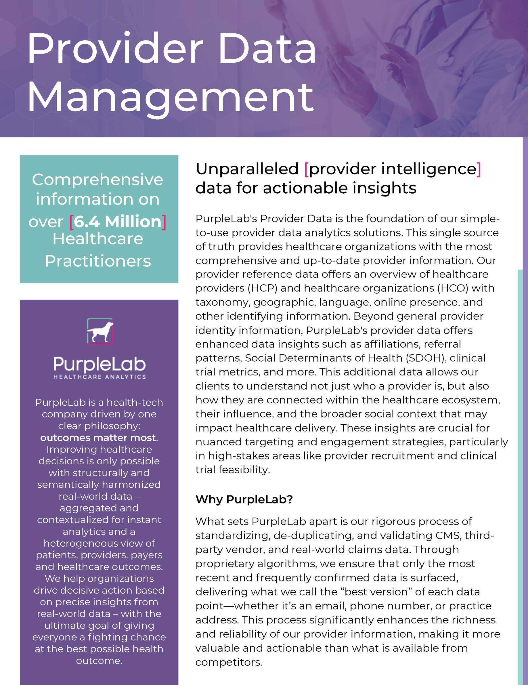 Provider Data Management | PurpleLab®